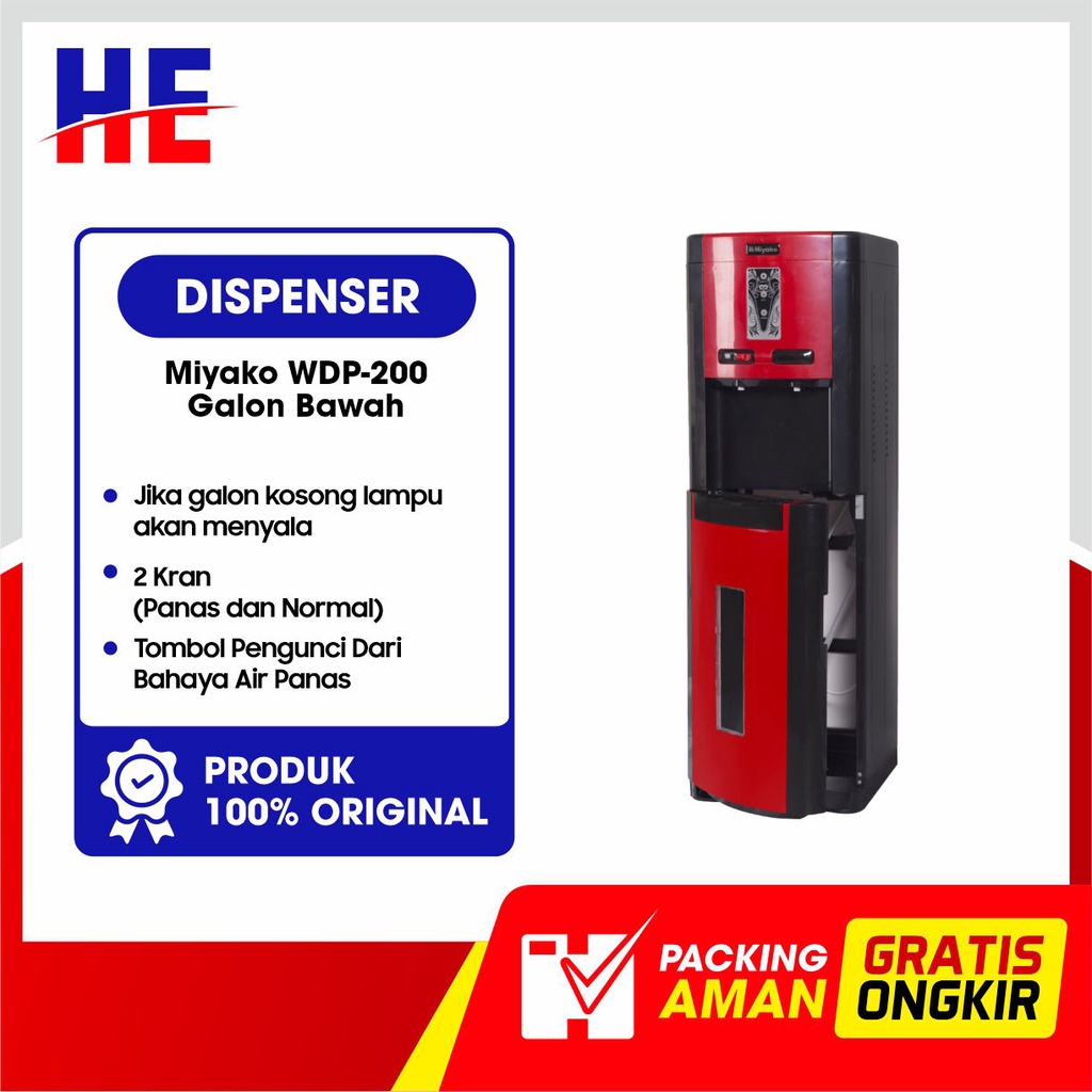 Jual Dispenser Miyako WDP-200 HC Galon Bawah 3.5 Liter Garansi Resmi 1 ...