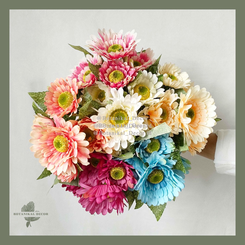 Jual Artificial Flower Gerber Daisy Bunga Buatan Palsu Plastik Hiasan ...