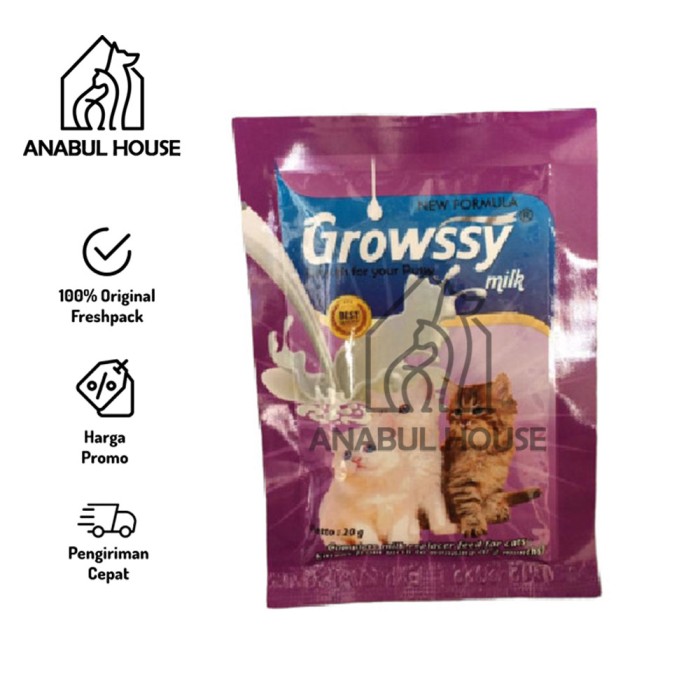 Jual Susu Kucing Growssy 20Gr / Sachet Growsy Milk Cat - 1pcs | Shopee ...
