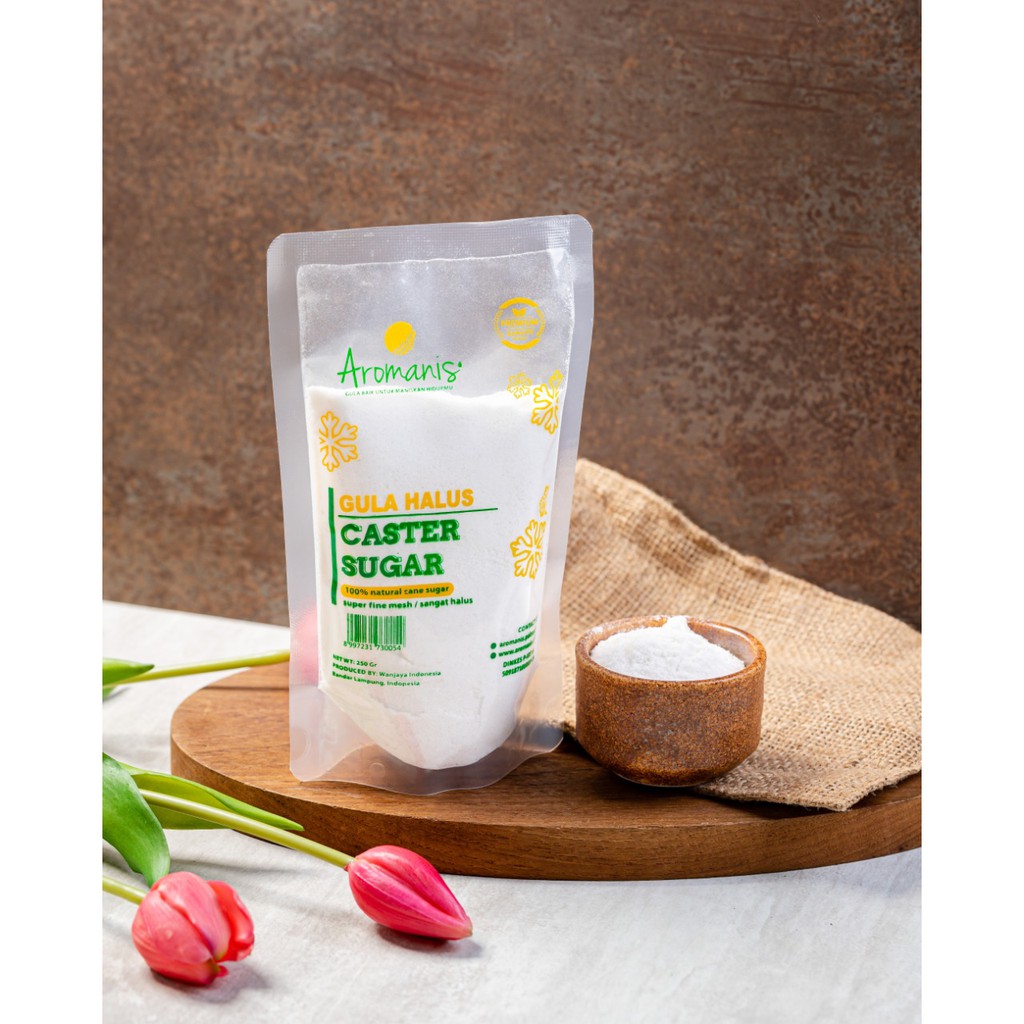 Jual AROMANIS CASTER SUGAR CANE GULA HALUS ASLI 250 GR | Shopee Indonesia