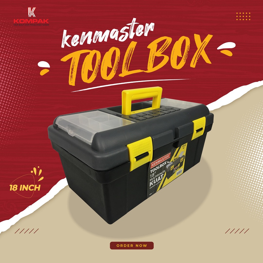 Jual TOOL BOX KENMASTER 18 INCH / TEMPAT PERKAKAS KENMASTER | Shopee ...