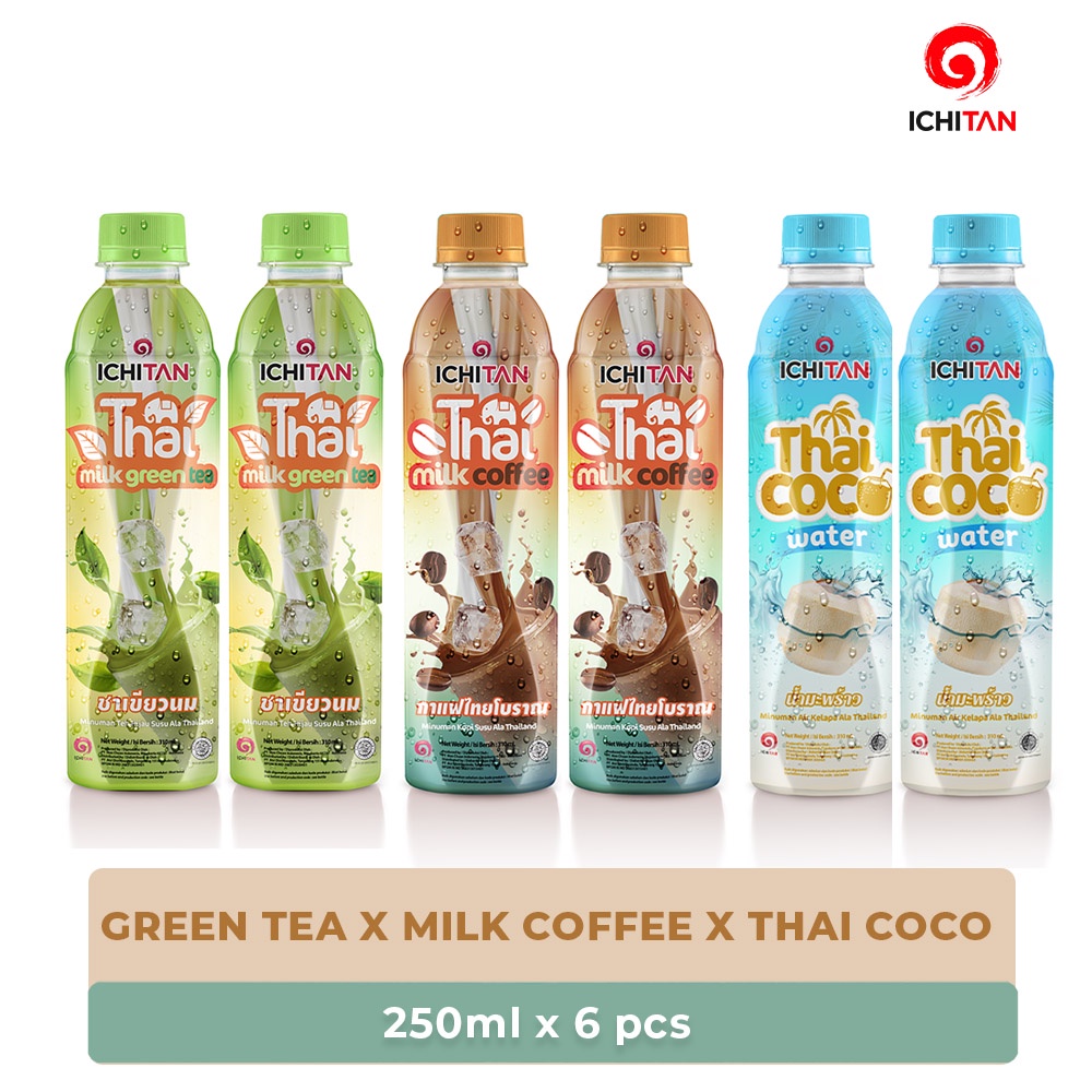 Jual Ichitan Thai Milk Green Tea x Thai Milk Coffee x Thai Coco Water ...