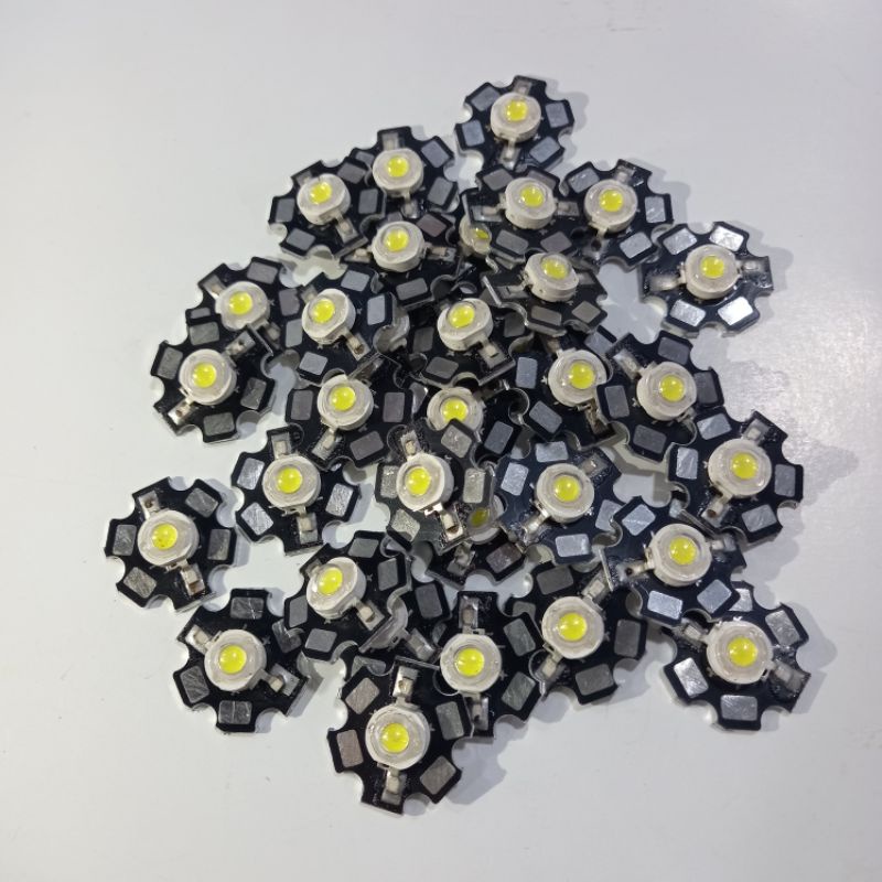 Jual Lampu LED HPL 1W + Heatsrink pendingin warna putih, warm white ...