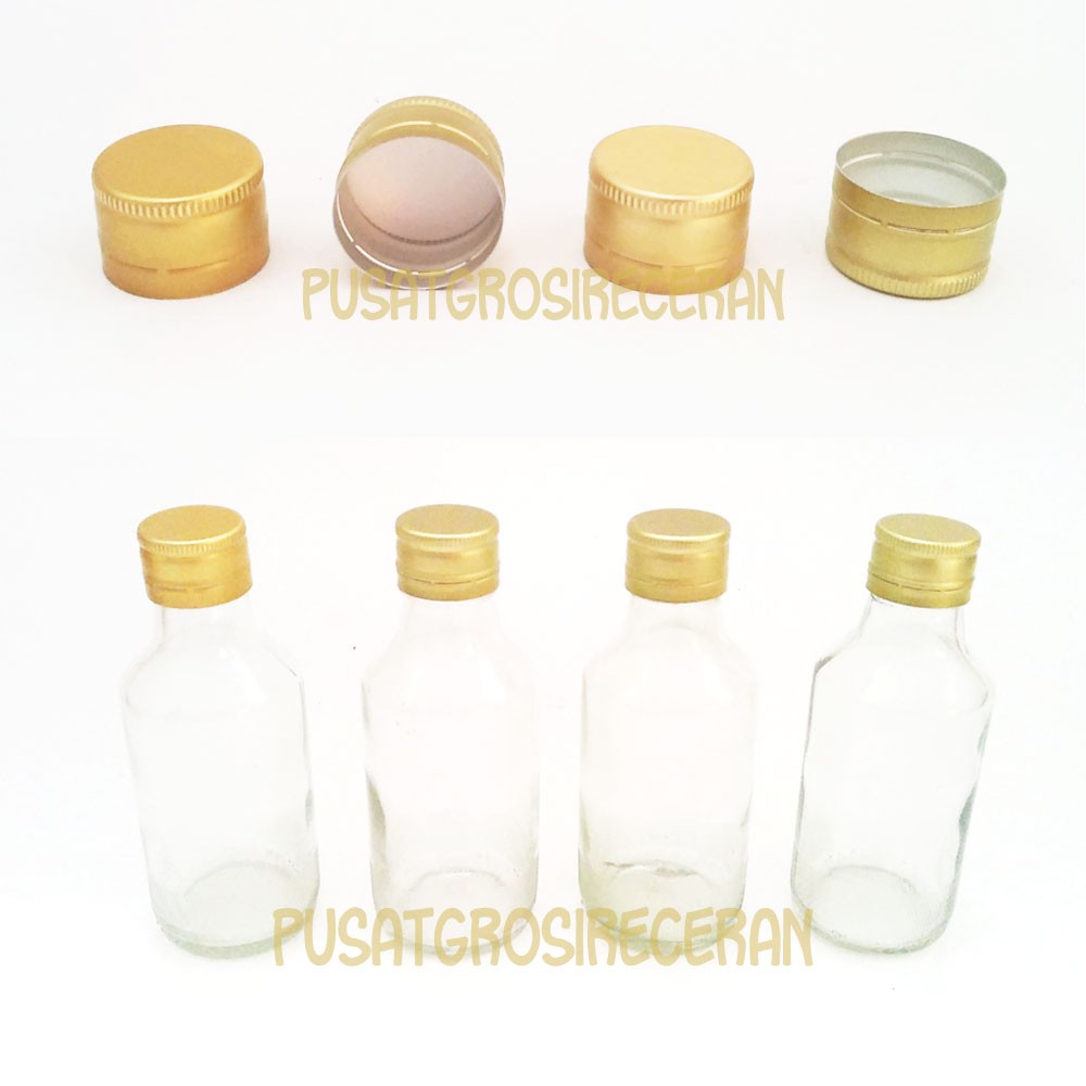 Tutup Botol Aluminium Polos Tanpa Drat dengan lapisan Sponge | Shopee ...