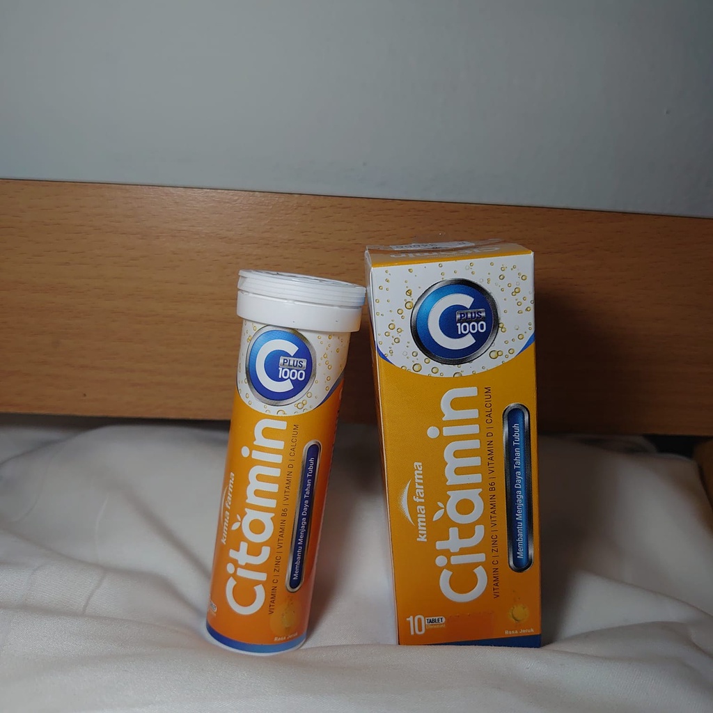 Jual Citamin Vitamin C Plus 1000 Tube 10 Tablet Effervescent | Shopee ...