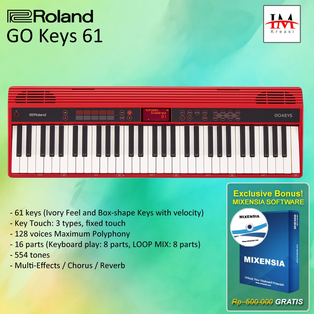Jual Roland Go Keys 61 / GoKeys61 / GO 61K / GO61K / GoKey 61 Keyboard ...