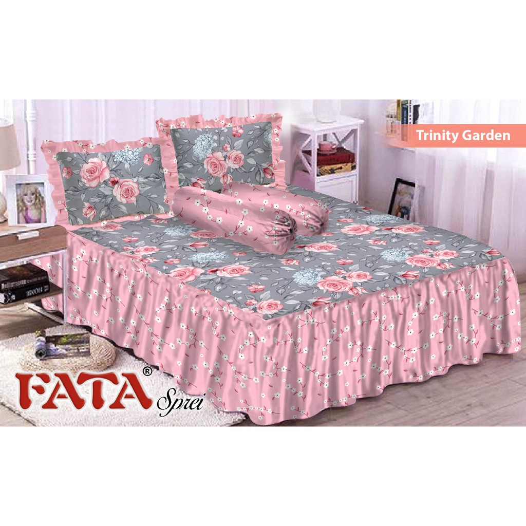 Jual FATA SPREI RUMBAI TRINITY GARDEN KING 180X200X35 & QUEEN ...