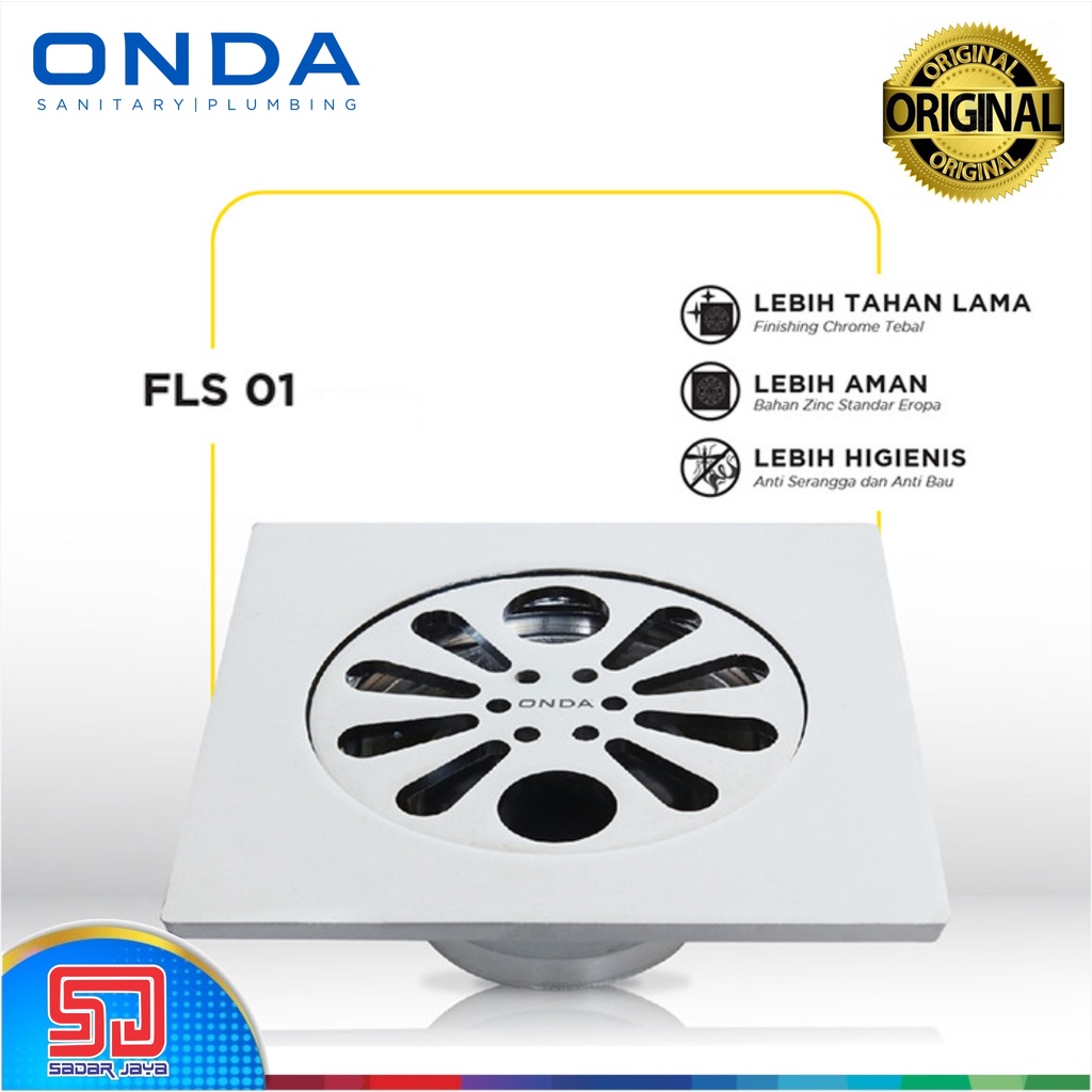 Jual ONDA FLS 01 Saringan Air Got / Floor Drain Lubang Pembuangan Air Kamar Mandi 1 1/2 ...