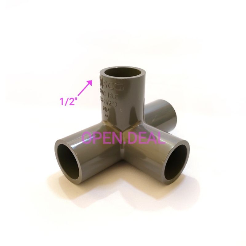 Jual Tee 4 Way 1/2 inch Aw SCG / 4 Way Side Tee 1/2" Tee Siku/ Tee 4 ...