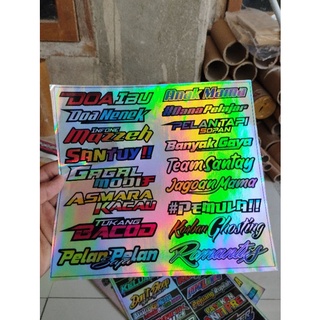 Jual Sticker Pack Racing Stiker Hologram Kata Kata Stiker Viral Stiker Murah Stiker Helm ...