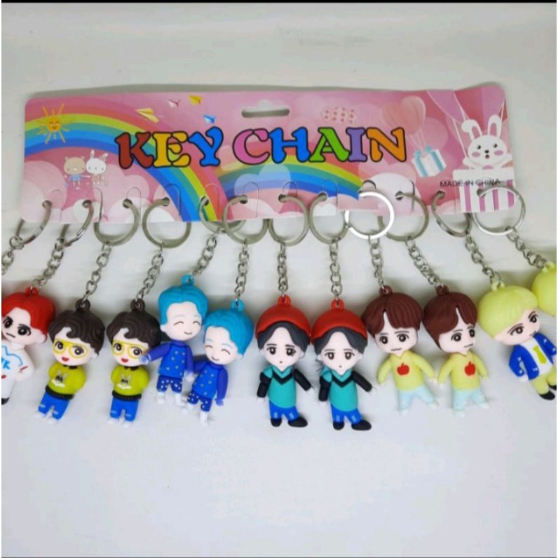 Jual Gantungan kunci BTS karakter (Sudah + Plastik Kemasan) | Shopee ...