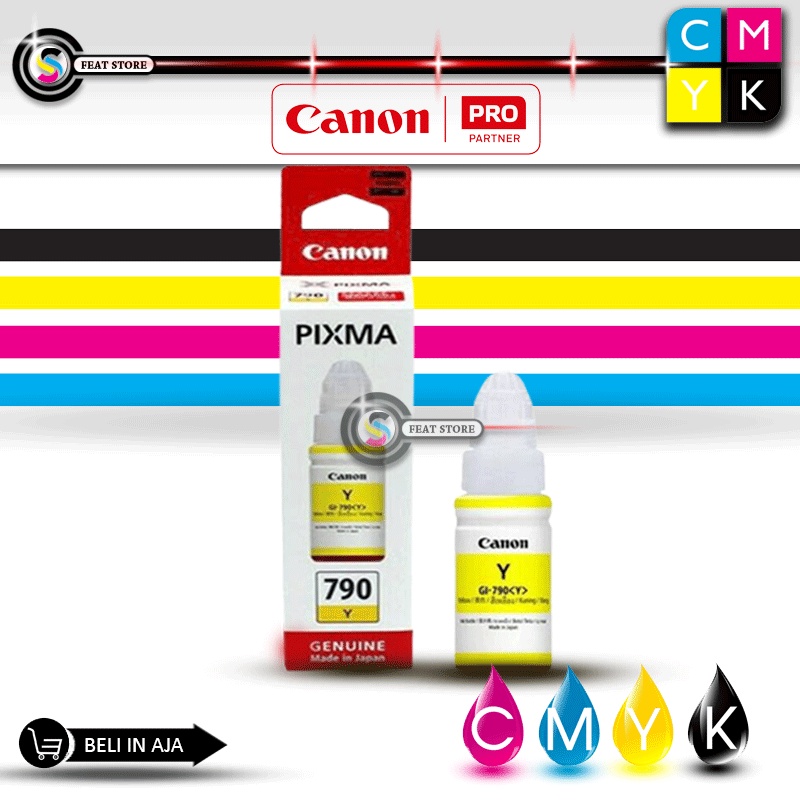 Jual Tinta printer canon pixma 790 Yellow SERIES G1010 G2010 G1000 ...