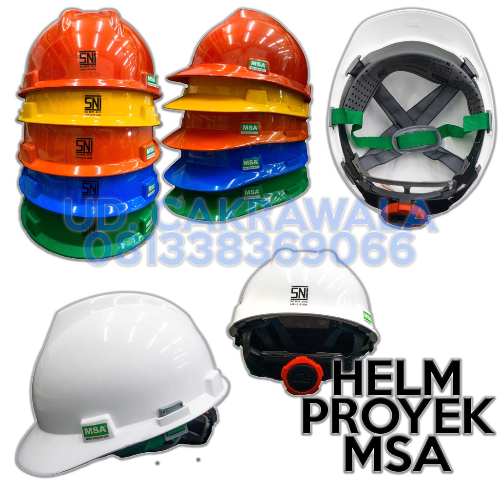Jual HELM SAFETY HELM PROYEK MSA FASTRACK (PUTAR) SNI | Shopee Indonesia