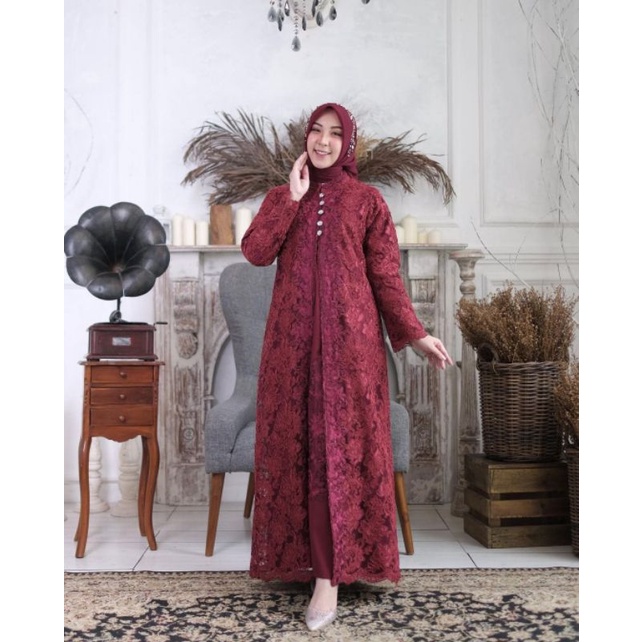 Jual TERREADY.!!! GAMIS CARDIGAN CORNELI GLITER//GROSIR_KEBAYA_TANAH ...
