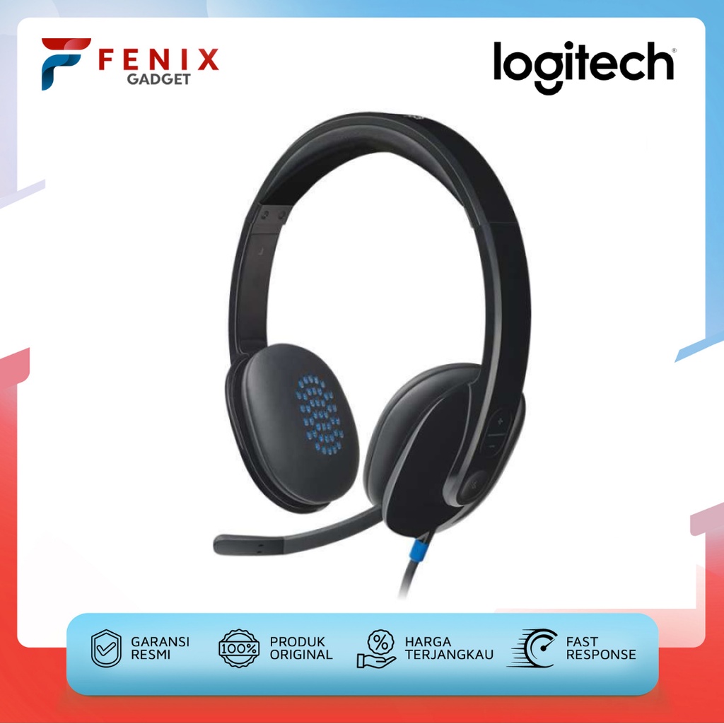 Jual Logitech H540 USB Headset Noise Cancelling Mic - Garansi Resmi 1 ...
