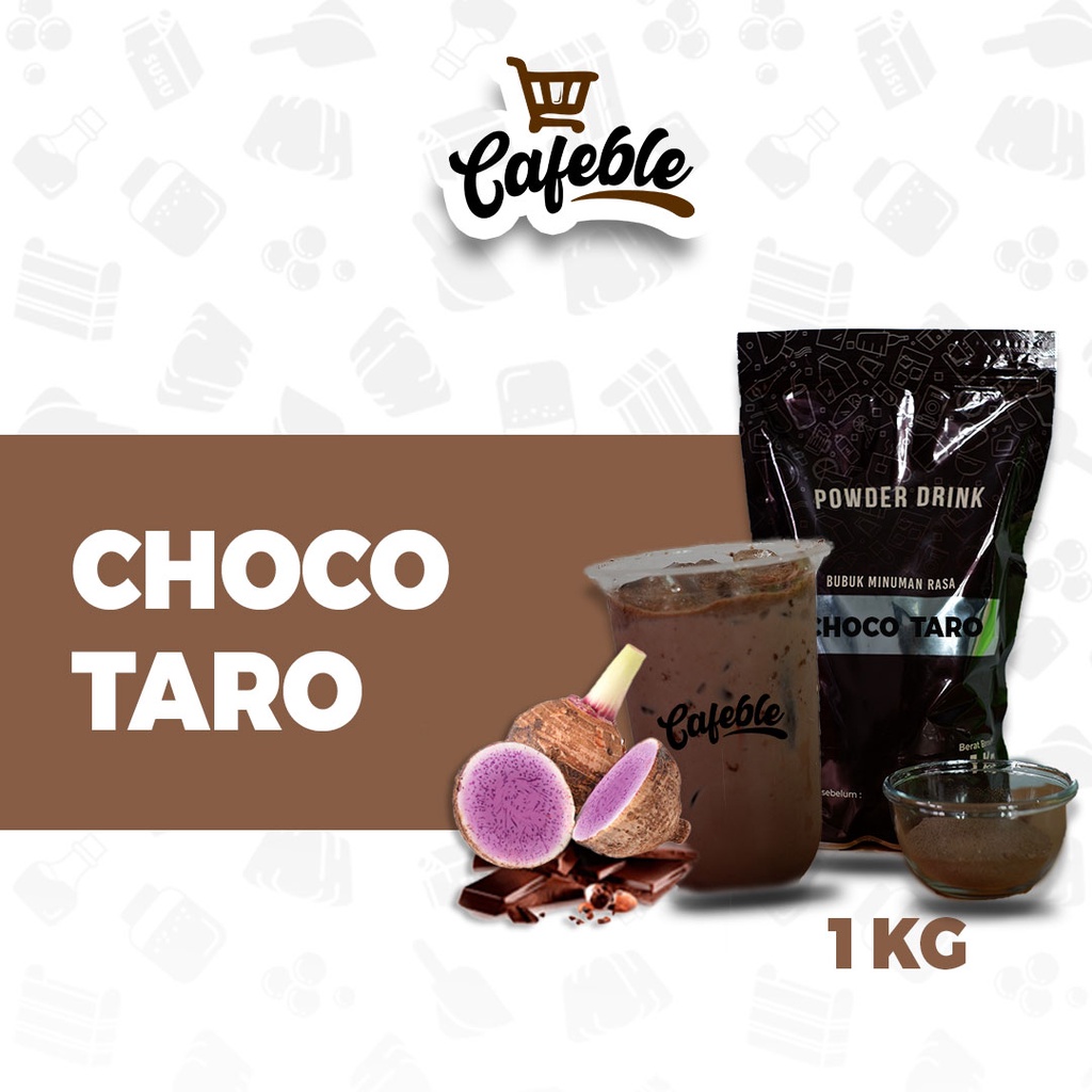 Jual Cafeble Bubuk Minuman Premium Rasa Choco Taro Kemasan 1 kg ...
