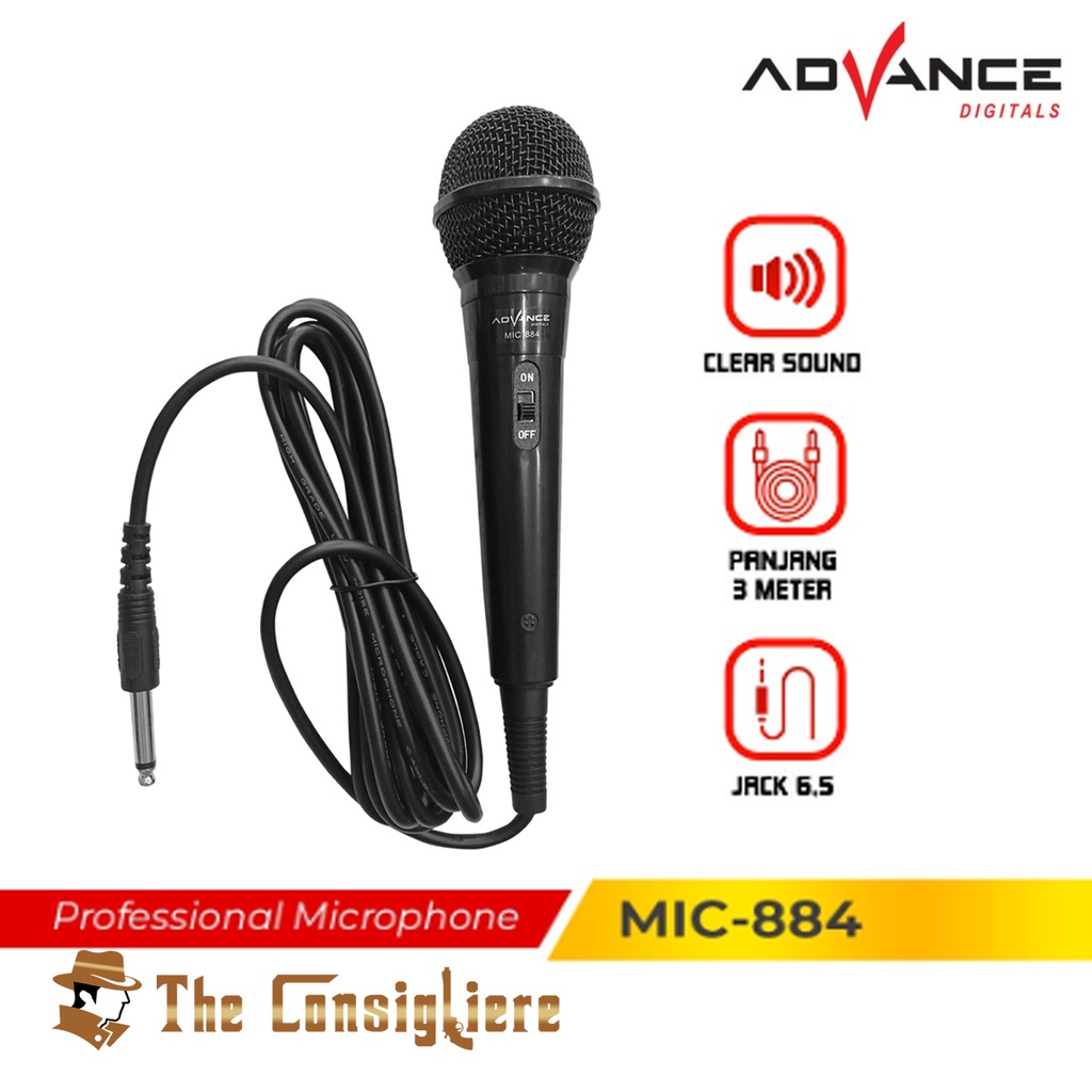 Jual Advance Mic Karaoke Profesional Dynamic Microphone Mic Kabel MIC ...