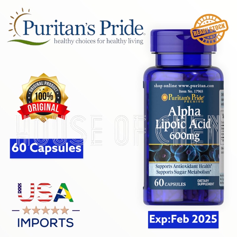 Jual PURITAN PRIDE Alpha Lipoic Acid 600mg - 60 Capsules Puritan's USA ...