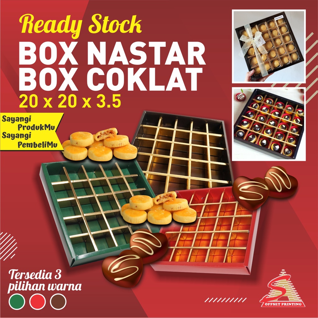 Jual Box Nastar/Box Coklat/Box Mochi (Inner isi 25pcs) | Shopee Indonesia