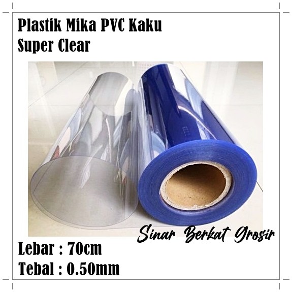 Jual Plastik Mika Kaku Rigid PVC Impor Super Clear Tebal 0,50mm Lebar 70cm | Shopee Indonesia