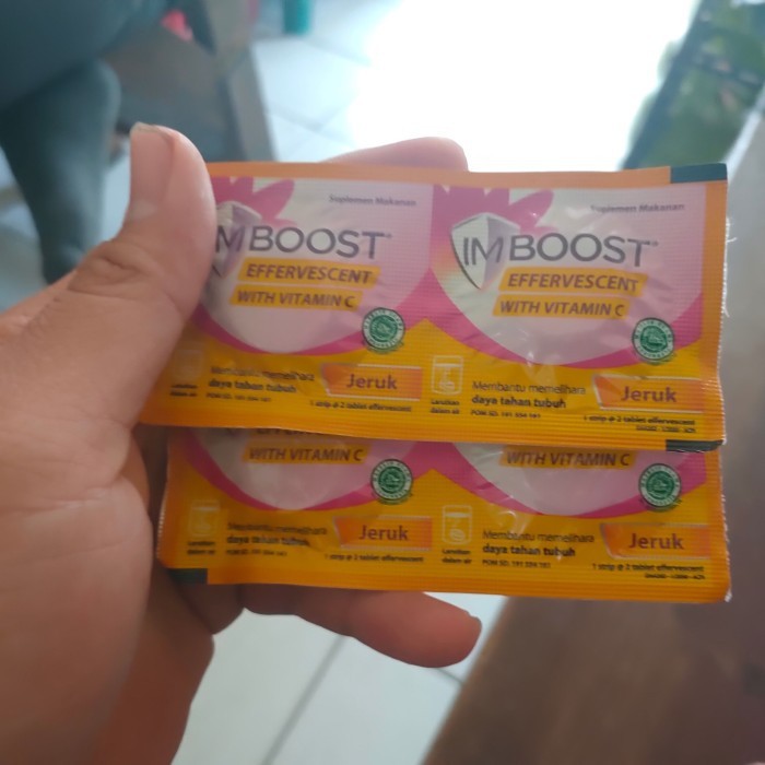 Jual Imboost Effervescent Strip isi 2 tablet rasa jeruk | Shopee Indonesia