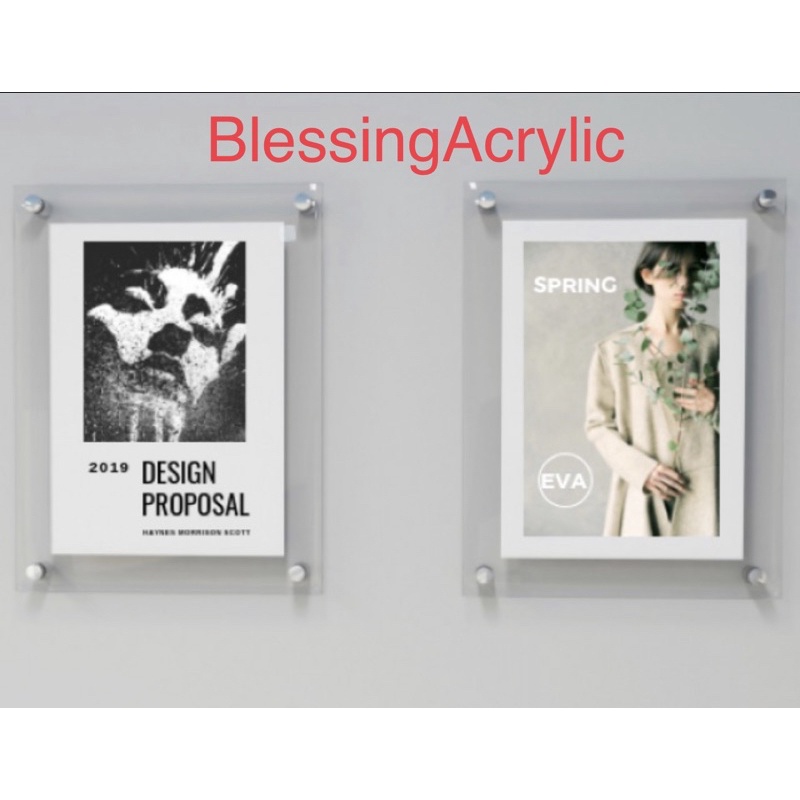 Jual AKRILIK FRAME DISPLAY POSTER BERKUALITAS UKURAN A4 36 cm x 27 cm ...