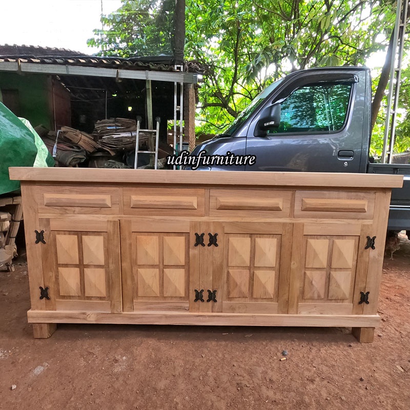 Jual Bufet pendek laci minimalis modern kayu jati mewah - buffet koboi ...