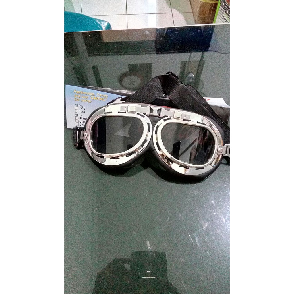 Jual google retro Classic buat helm bogo vespa mania | Shopee Indonesia