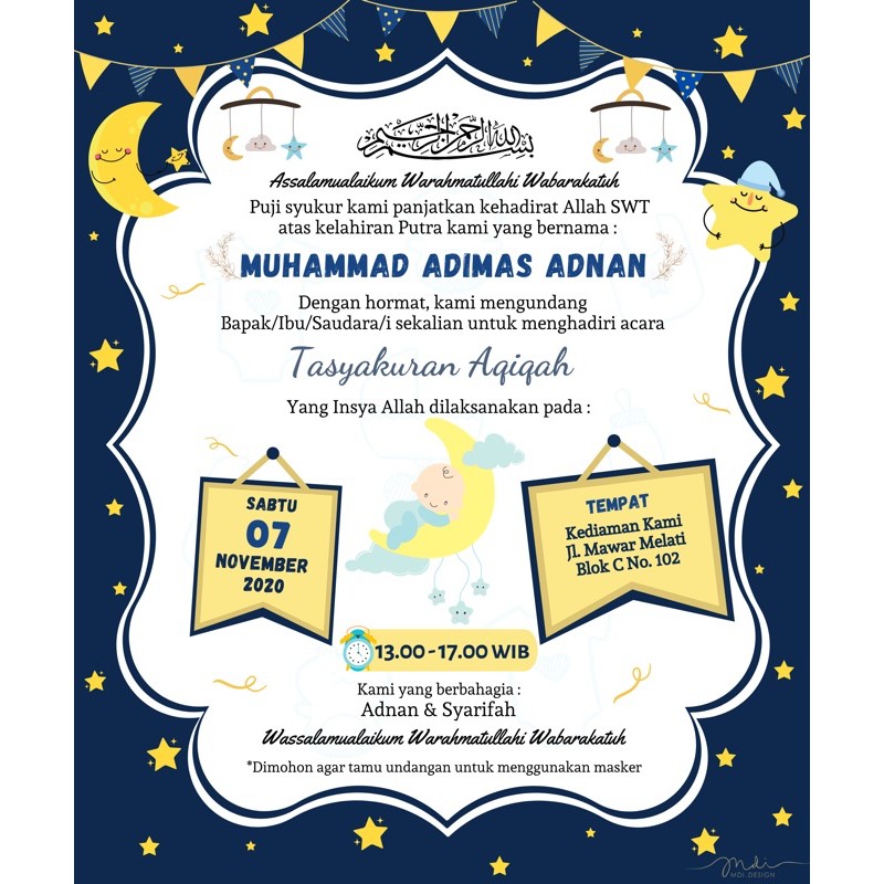 Jual Undangan Digital | Undangan Online Tasyakuran Aqiqah / Khitanan ...
