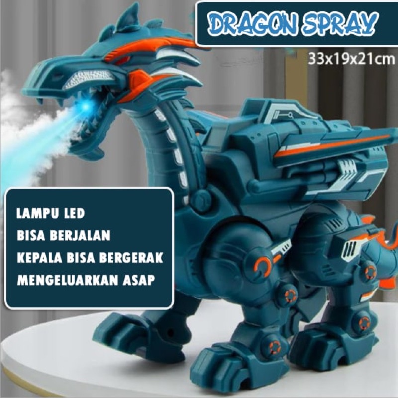 Jual Mainan Naga Dragon bisa Interaksi berjalan keluar asap/ Dragon ...