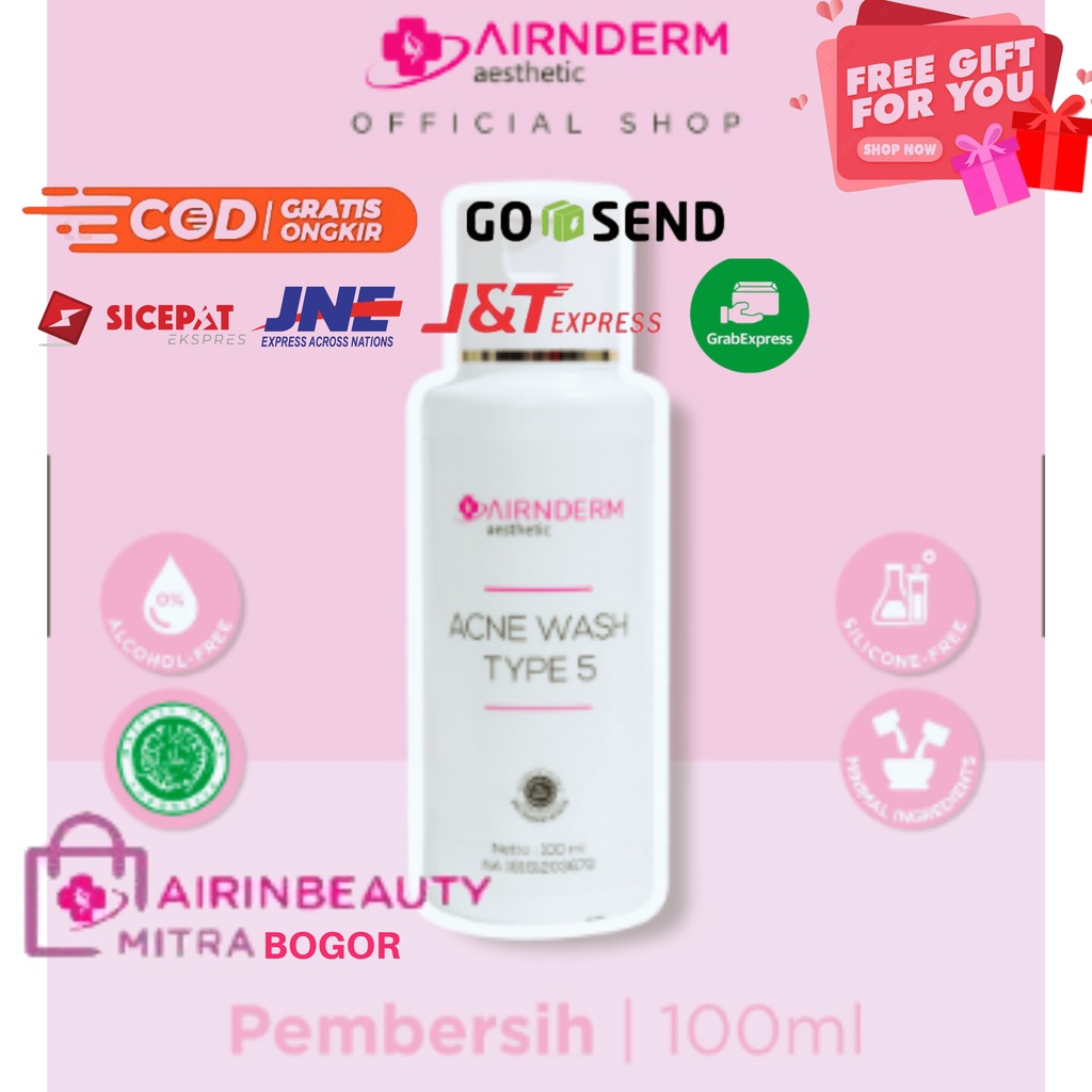 Jual Airin Facial Wash Acne Type 5 100 ml Airnderm Aesthetic (by AIRIN ...