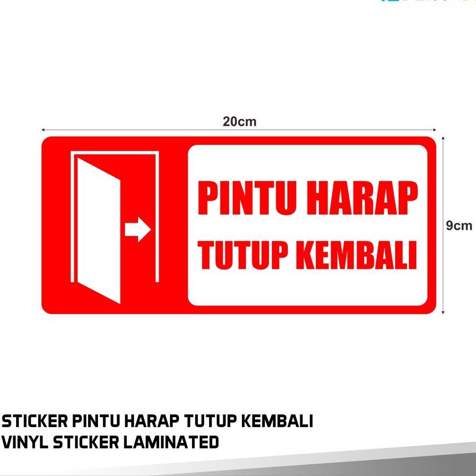 Jual STICKER PINTU HARAP TUTUP KEMBALI STIKER PERINGATAN TOKO KANTOR KACA Indonesia|Shopee Indonesia