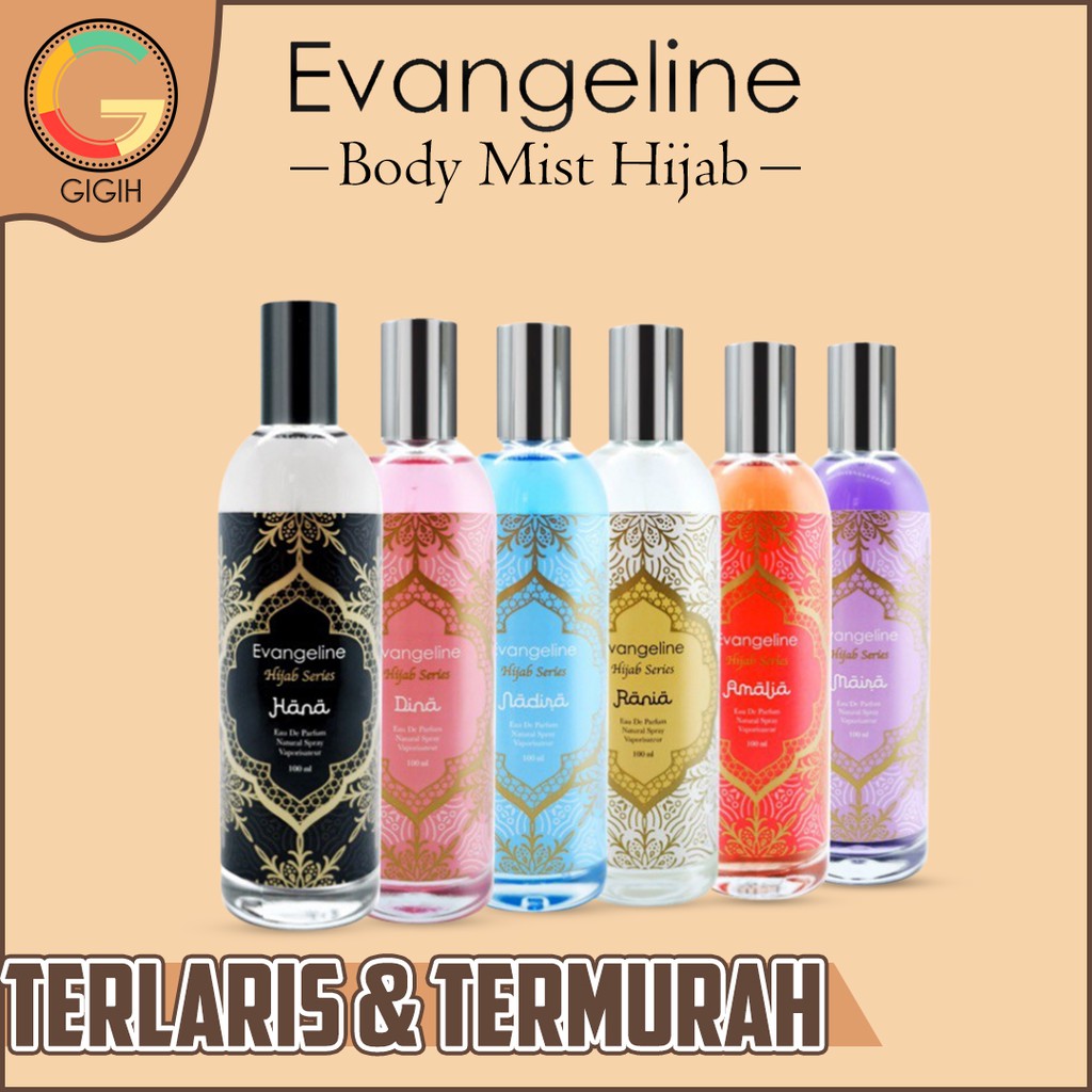 Jual EVANGELINE HIJAB SERIES 100ml (Hana, Dina, Nadina, Rania, Amalia ...