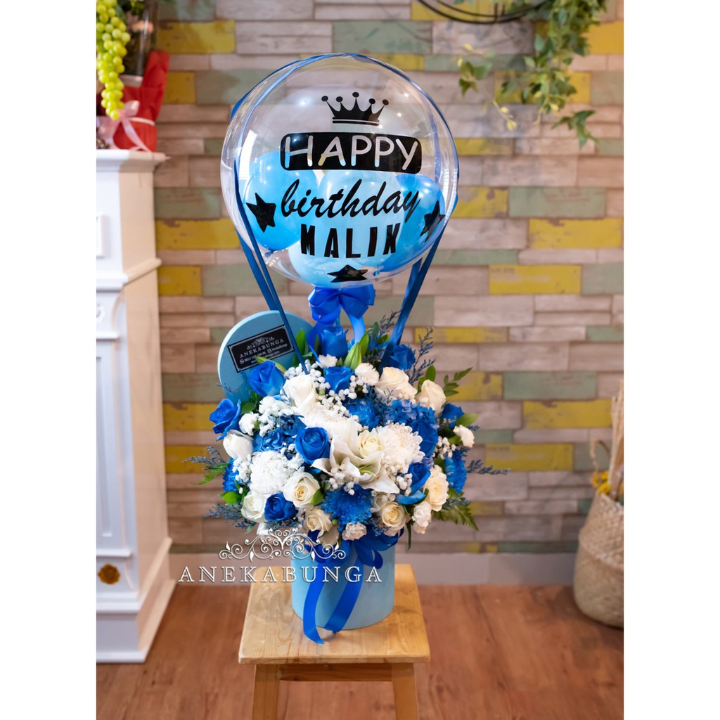 Jual Balon Ucapan Bunga Box Asli Fresh Flower Balloon Anniversary ...