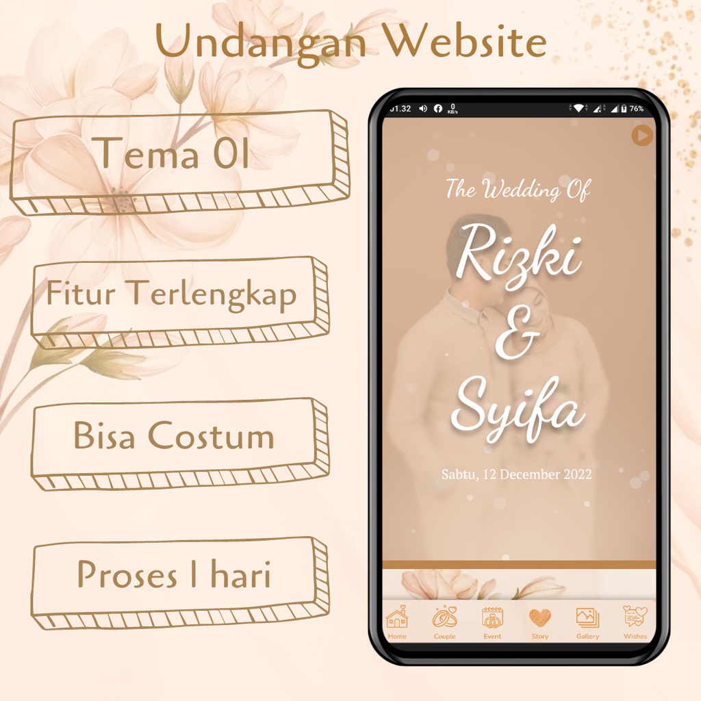 Jual Undangan Digital Website Pernikahan Undangan Digital Web Undangan ...