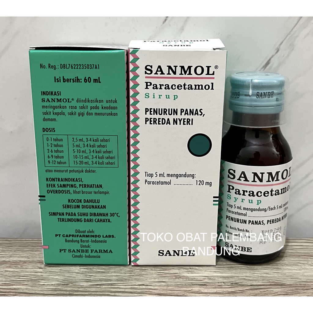 Jual SANMOL SIRUP 60ML SANMOL SYRUP PARACETAMOL ANALGESIC ANTIPYRETIC SANBE Indonesia|Shopee ...
