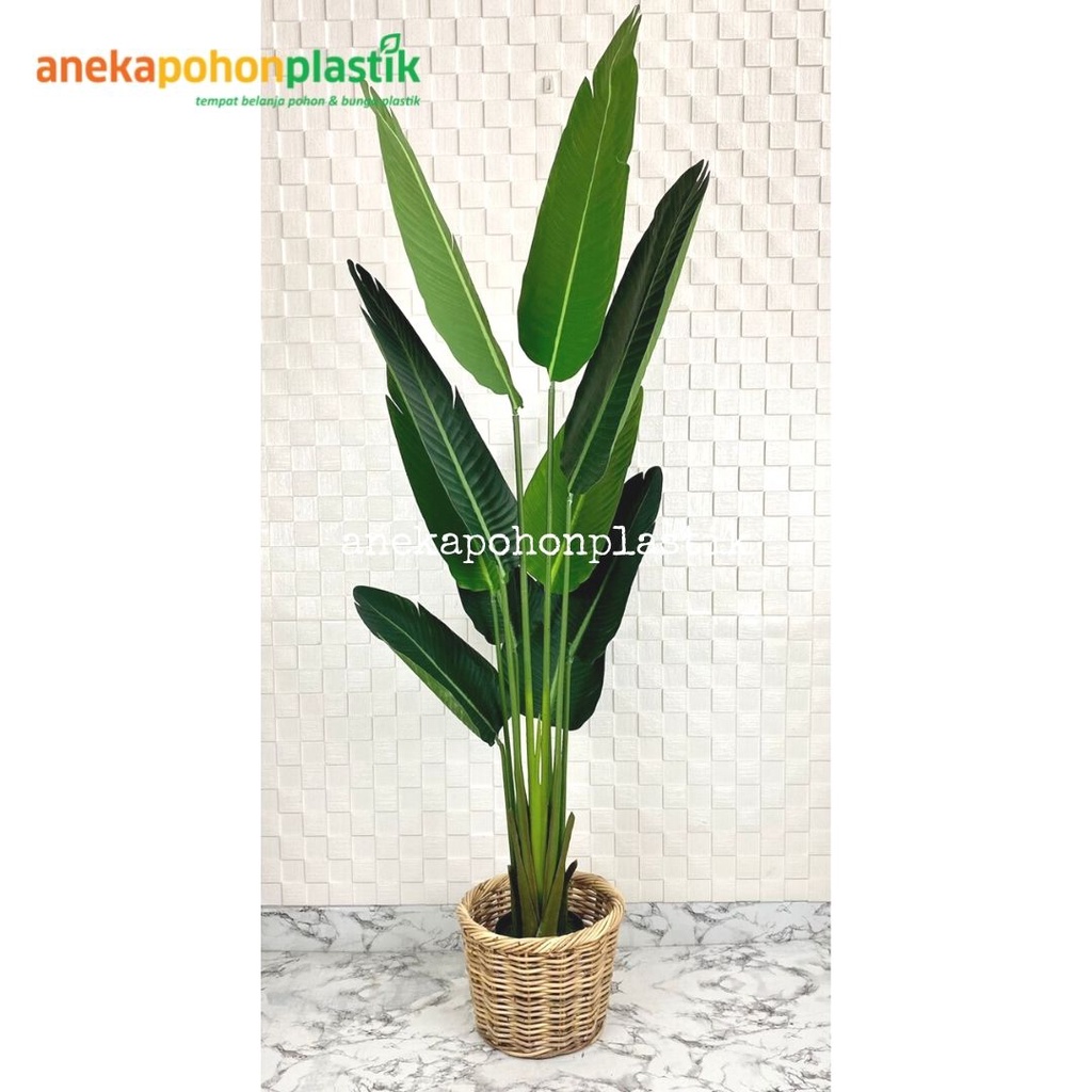 Jual Pohon Pisang Artificial T160 Pohon Pisang Palsu Cover Pot Rotan ...