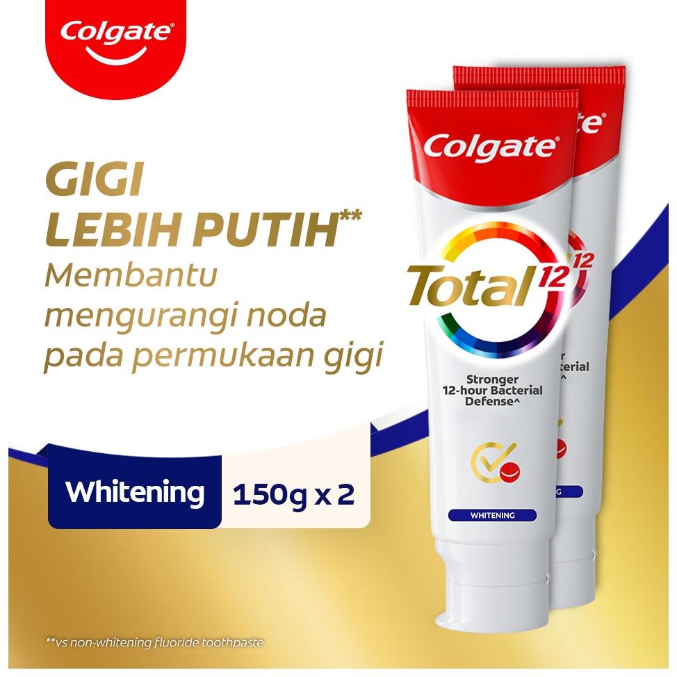 Jual Colgate Total Whitening Toothpaste 150G - Pasta Gigi (2Pcs ...