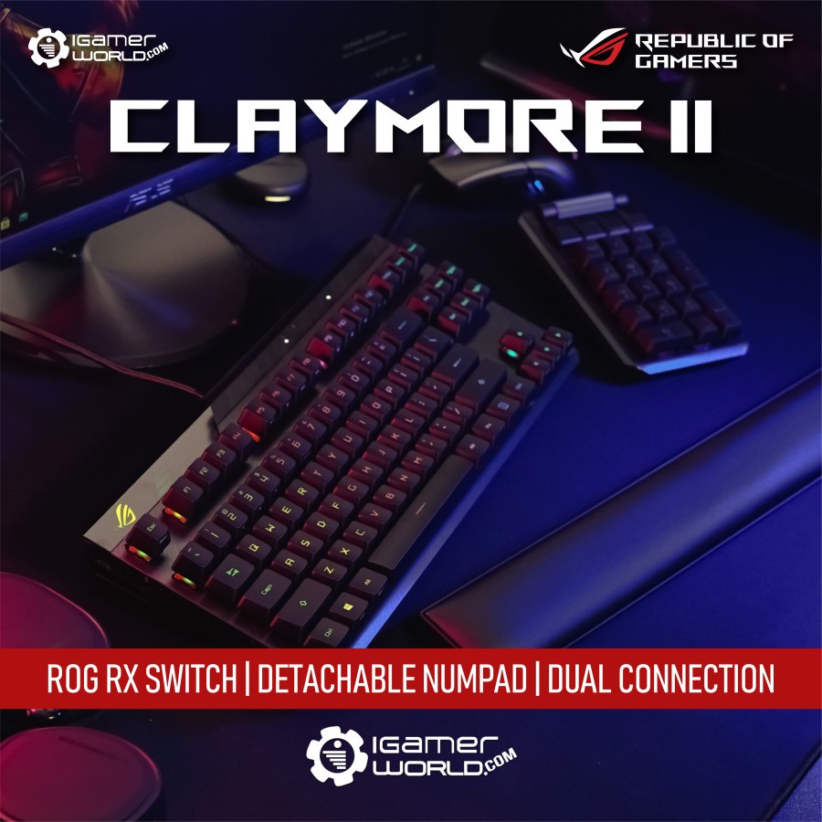 Jual ASUS ROG Claymore II Modular TKL 2.4G Mechanical Gaming Keyboard ...
