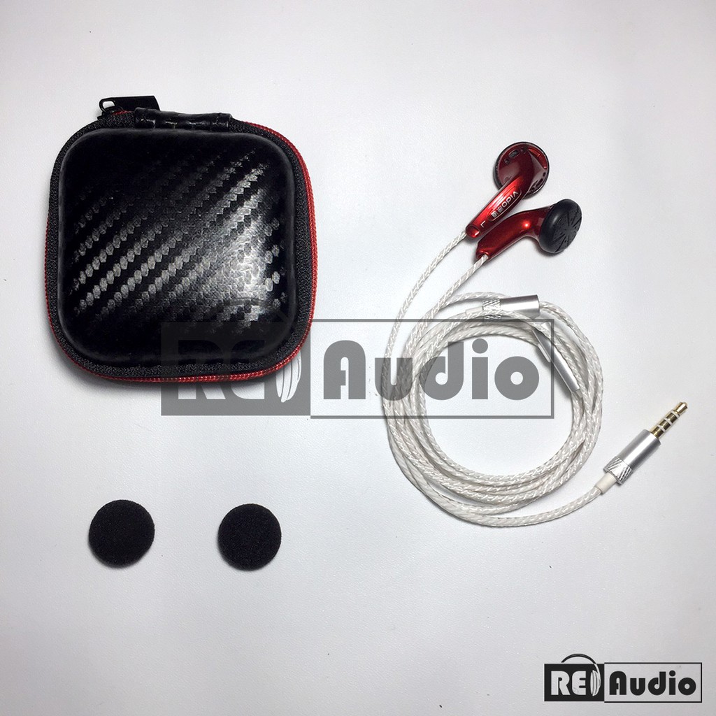 Earphone Vido Recable White Ashura With Mic Free Case (Earbud Vido ...