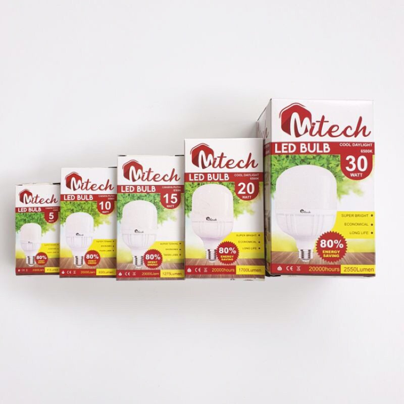 Jual Lampu Mitech Led bulb - lampu cahaya putih | Shopee Indonesia