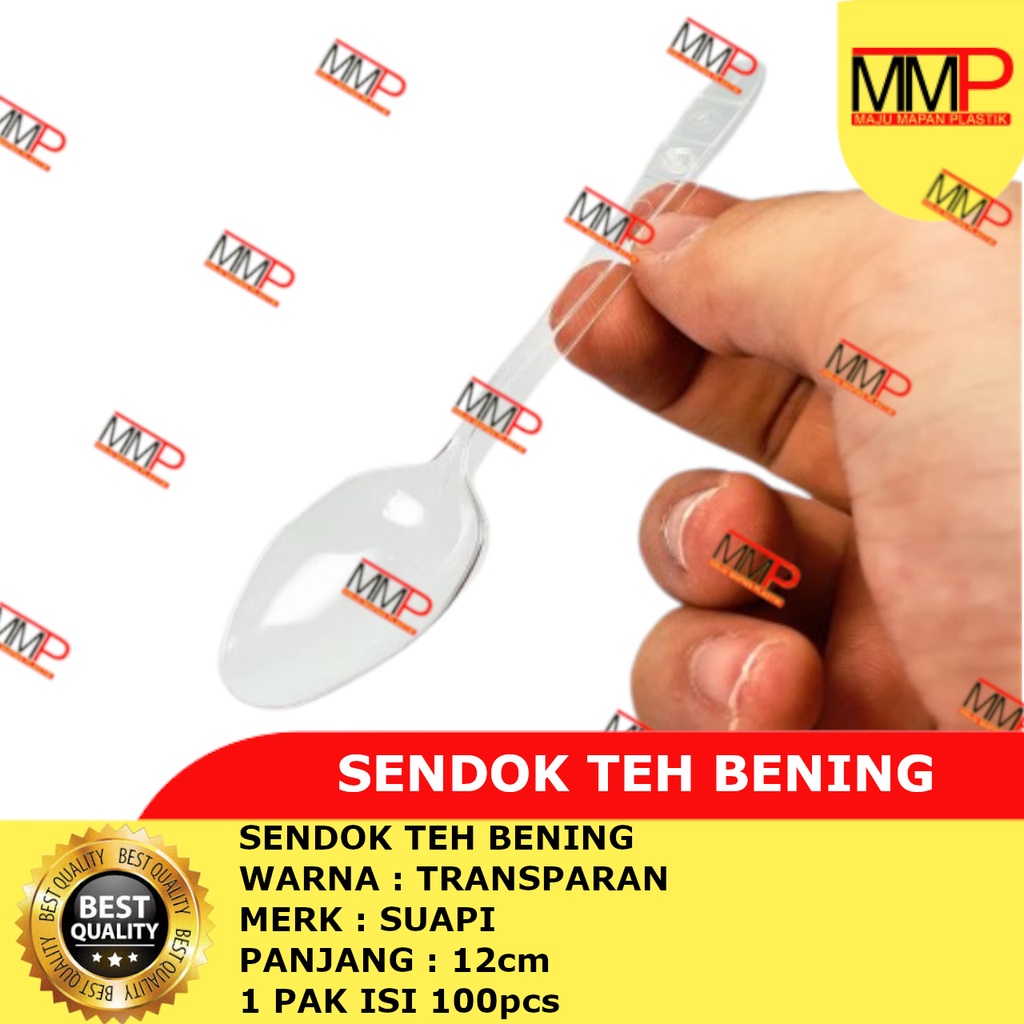 Jual [100 pcs] Sendok Teh Suapi Bening Transparan / Sendok Pudding ...