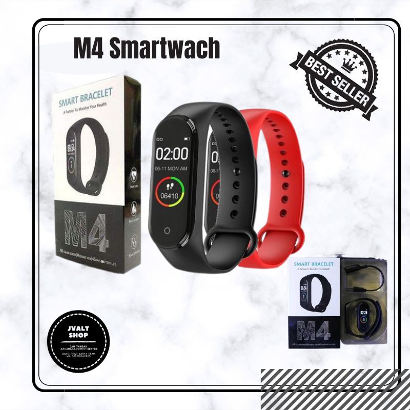 Jual SMARTWATCH | M4 | ALAT DETAK JANTUNG | CONECT BLUETOOTH | Shopee ...