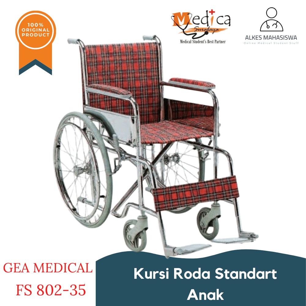 Jual Kursi Roda Standart Anak FS 802-35 GEA Medical | Shopee Indonesia