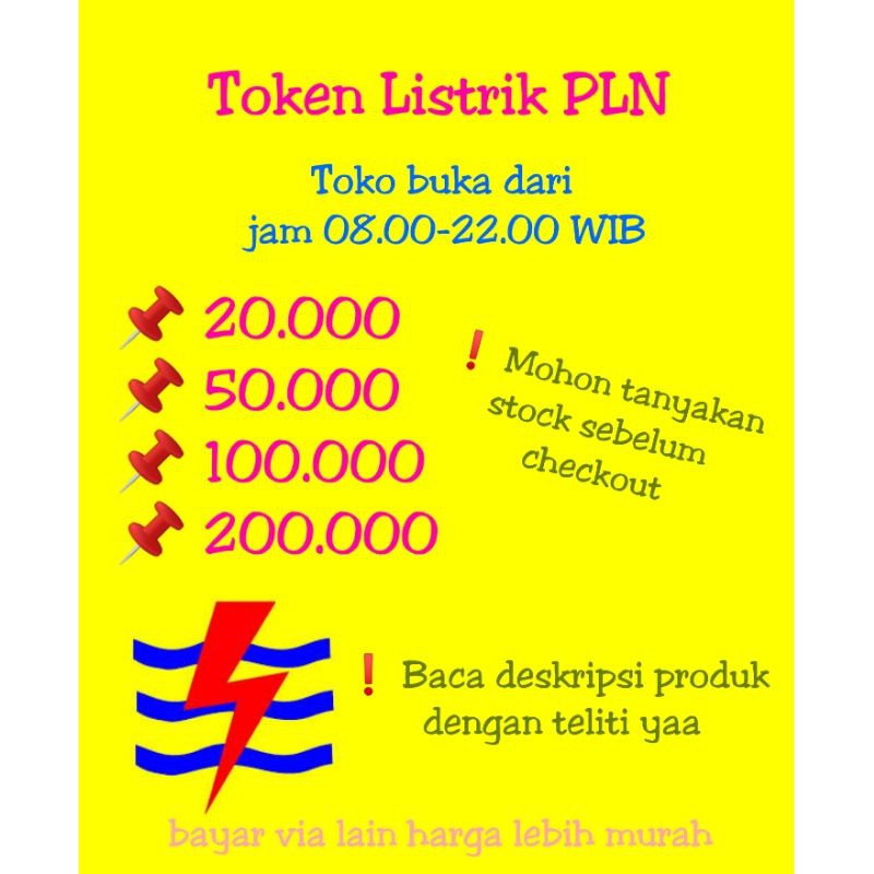 Jual Token Listrik PLN 20 ribu murah Token listrik 20.000 Token Listrik PLN murah Token Listrik ...