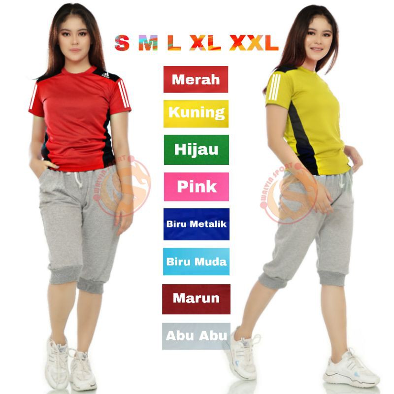 Jual baju senam wanita zumba aerobic fitnes olahraga training baju ...
