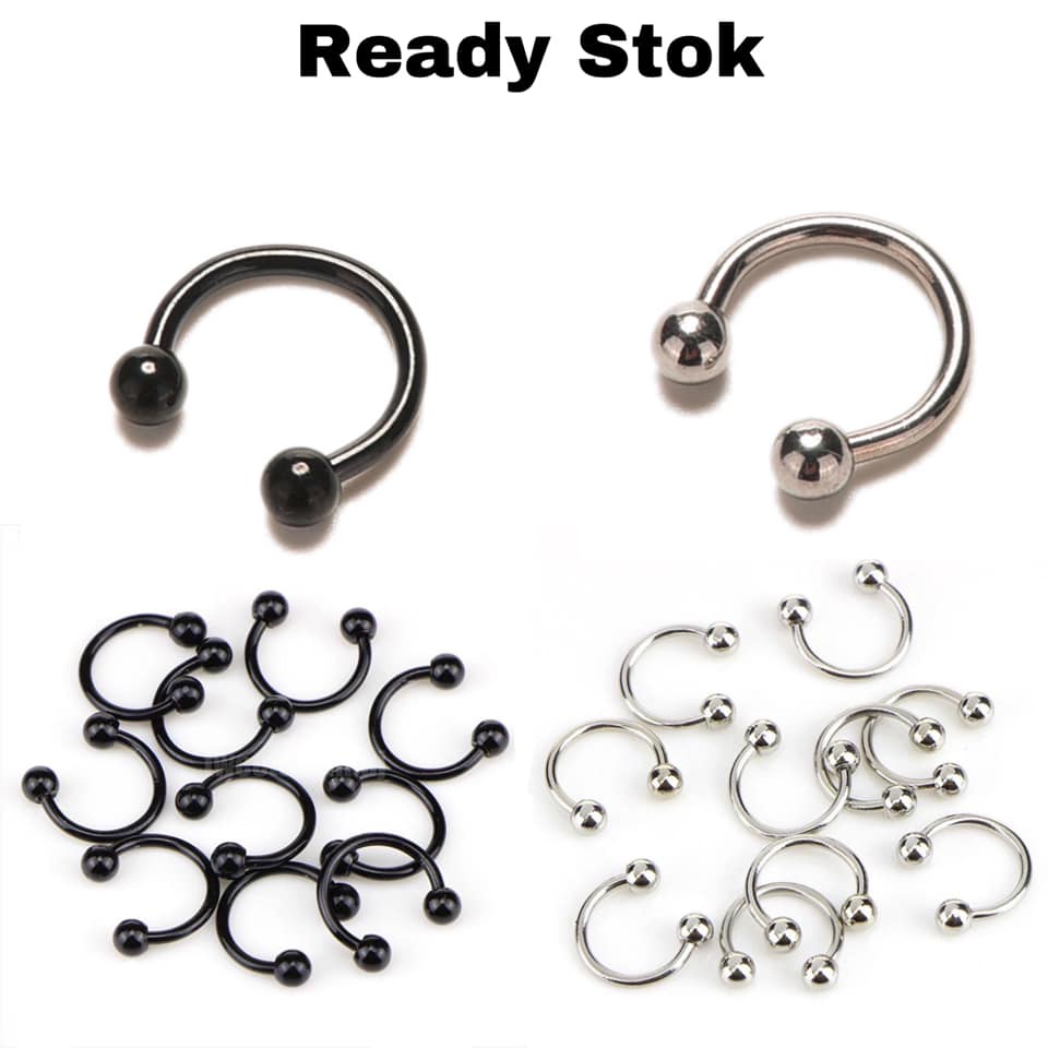 Jual Anting Piercing Telinga Barbel Tusuk Hidung Dan Lidah Model Tapal ...