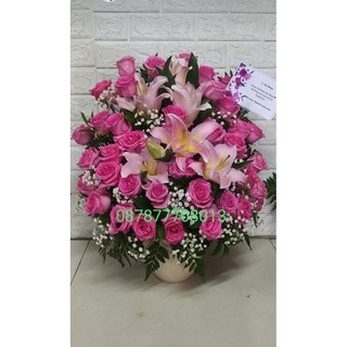 Jual rangkaian bunga segar/bunga meja/kado anniversary | Shopee Indonesia