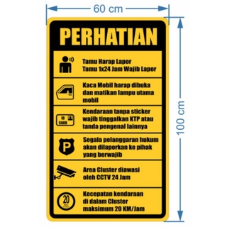 Jual Rambu Himbauan Informasi Masuk Perumahan ukuran 60x100cm | Shopee ...