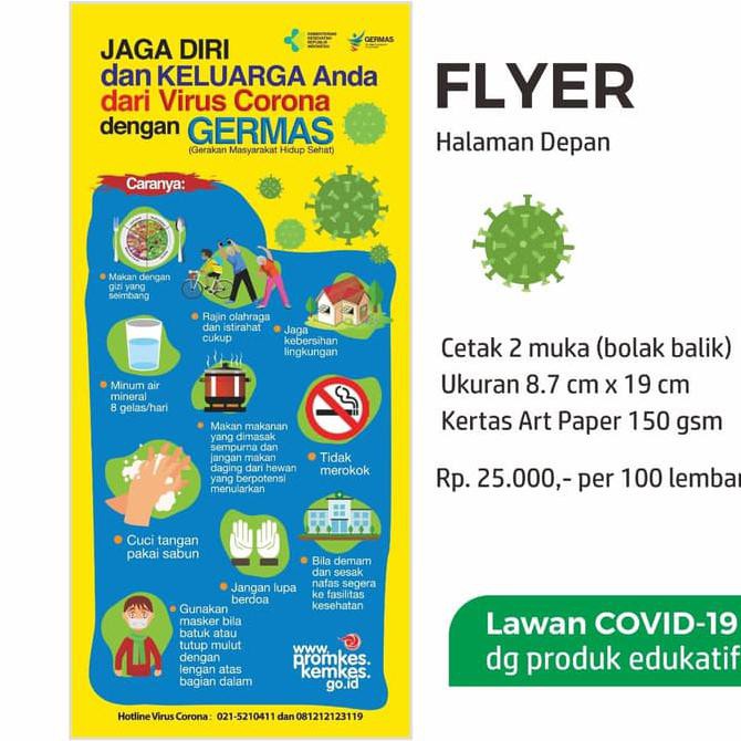 Jual Flyer Germas dan Cara Penularan TERUJI | Shopee Indonesia